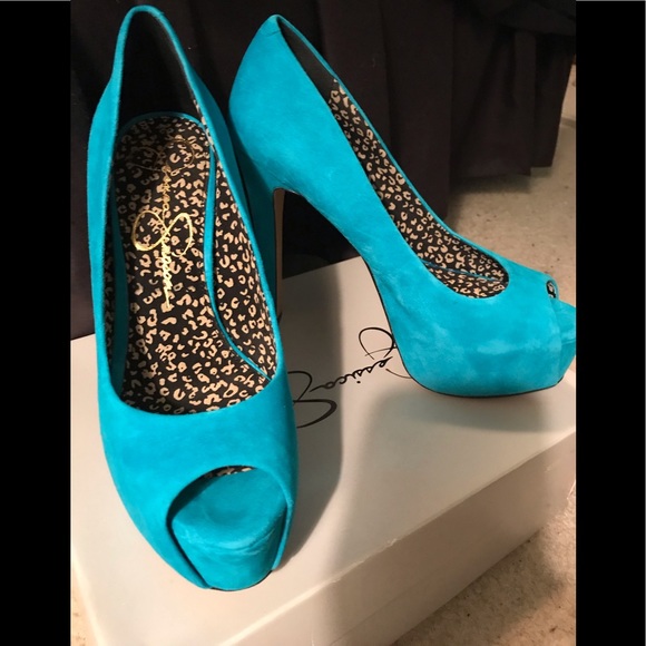 Jessica Simpson | Shoes | Jessica Simpson Blue Heels | Poshmark